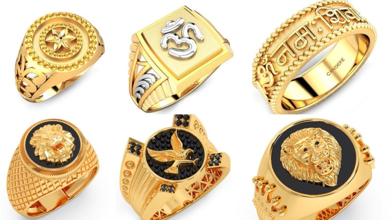Latest Gold Men's Ring Designs | Gold Men's Ring Designs - YouTube