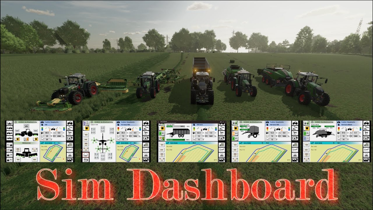 LS22 Sim Dashboard #2 Fendt S4/SCR Display weitere Seiten und Fendt ...