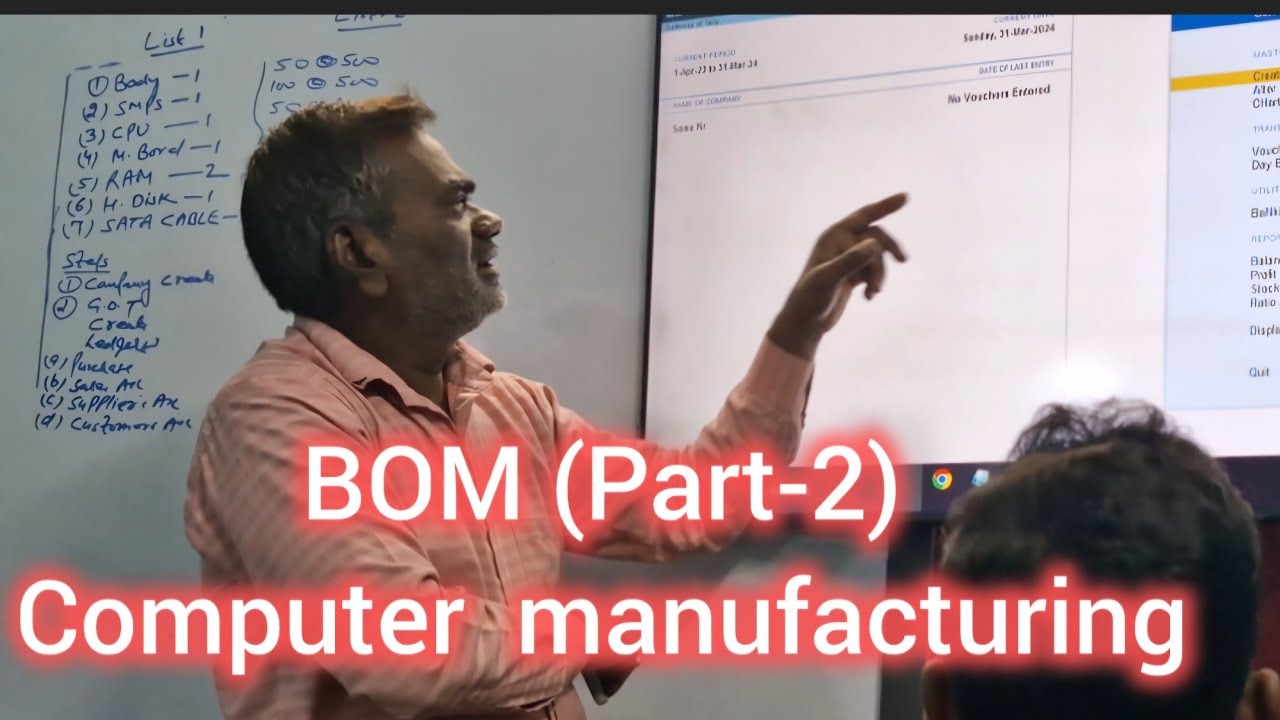 TALLY PRIME (PART-19) BOM(PART-2) COMPUTER MANUFACTURING #BILL OF ...