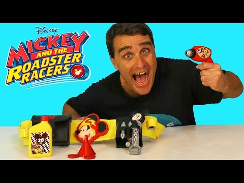 Mickey and the Roadster Racers Talking Tool Belt ! || Toy Reviews ...