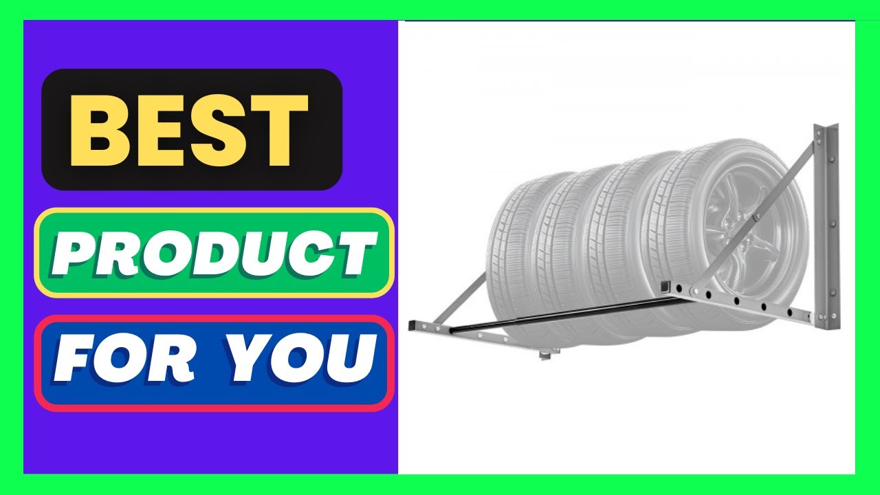 Wall Mounted Folding Tire Rack 32"- 48" Adjustable Storage Rack for ...
