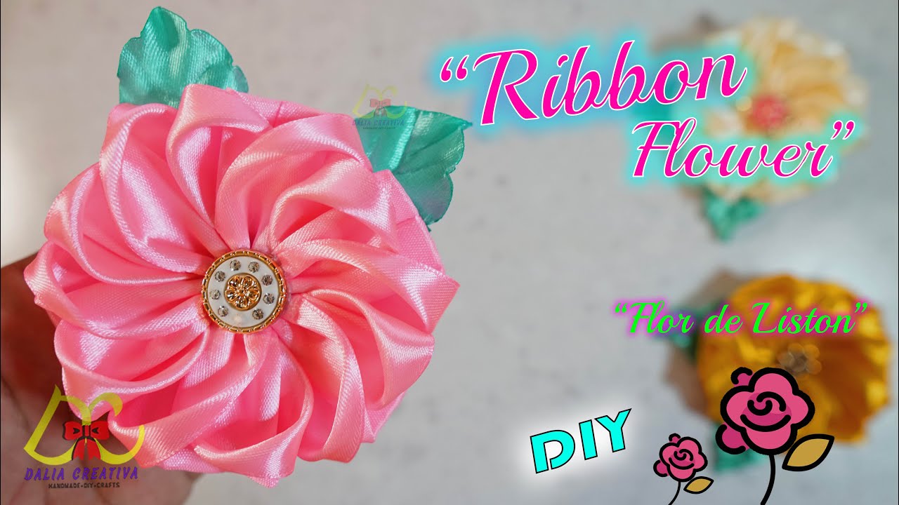 🧐Como hacer Flores de Liston💐 Paso a Paso.👍Bonita, Fácil y Económica😃 ...