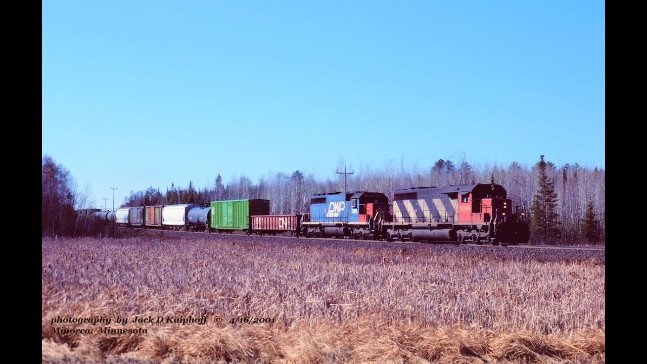 Canadian National, High speed freight train on the ex-DWP... - YouTube