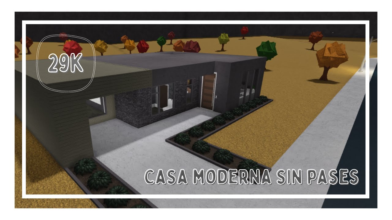 CASA MODERNA [SIN PASES] 29K Roblox: Bloxburg (speedbuild) - YouTube