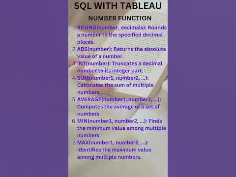 Tableau Number Functions #tutorial #tableauinterview #coding #stringfunctions - YouTube