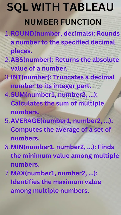 Tableau Number Functions #tutorial #tableauinterview #coding #stringfunctions - YouTube