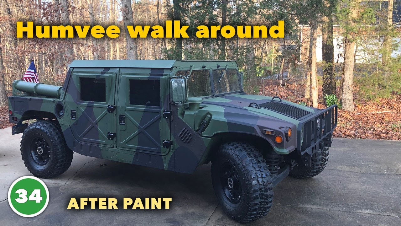 Military Humvee Walk Around After Paint YouTube military-humvee-walk-around-after-paint-youtube