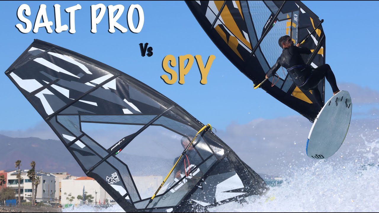 Spy Vs Salt Pro. Point7 Wave Sails. Windsurfing. - YouTube