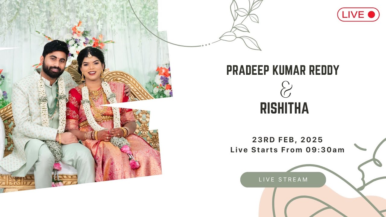 Rishitha & Pradeep Kumar Reddy Wedding #live #streaming #livestream @PhorishShoots - YouTube