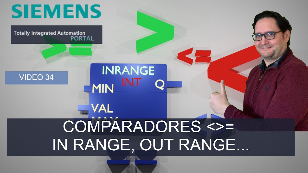 SIEMENS Tia portal #34 COMPARADORES ⏪ ==. Curso TIA PORTAL Gratuito ⭐ ...