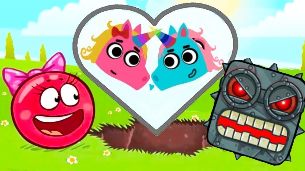 RED BALL 4 vs Love Ball Funny Puzzle Solving All Level Gameplay - YouTube