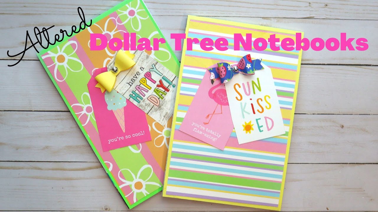 Altered Dollar Tree Notebooks - YouTube