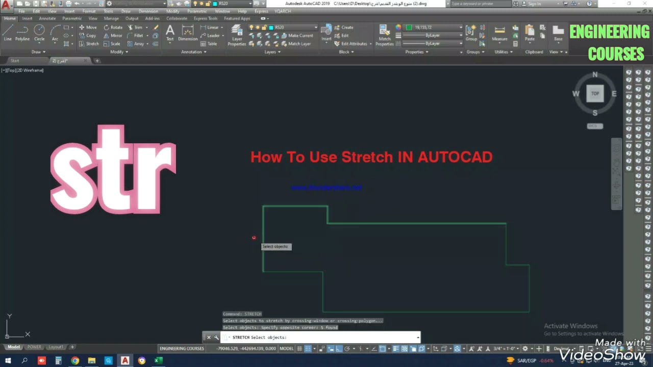 How To Use Stretch Command In Autocad How To Use Stretch Command In Autocad