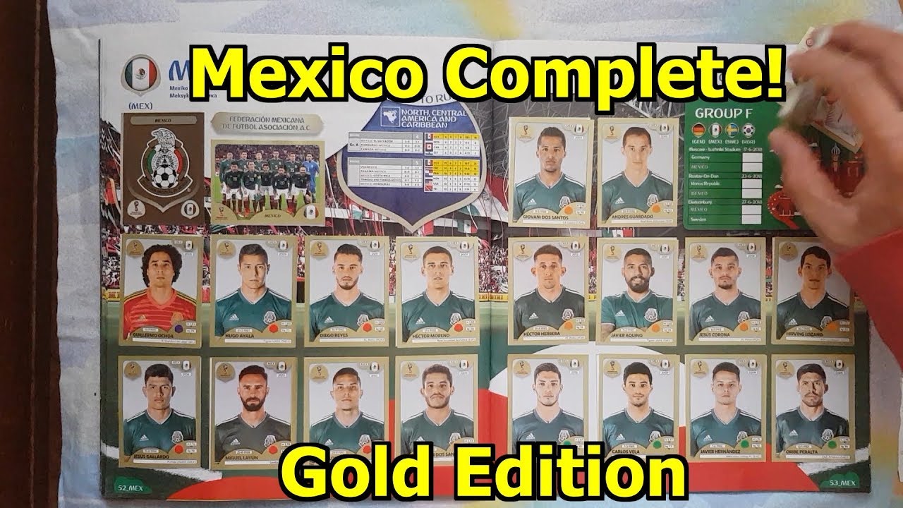 MEXICO COMPLETE PANINI STICKER ALBUM GOLD EDITION | Stickers Russia ...