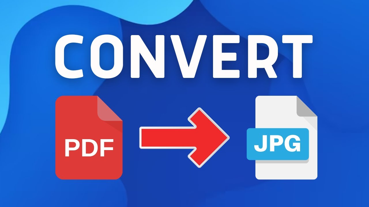 How To Convert From PDF To JPG YouTube