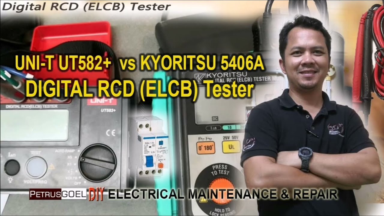 UNI-T UT582+ vs KYORITSU 5406A DIGITAL RCD (ELCB) Tester - YouTube