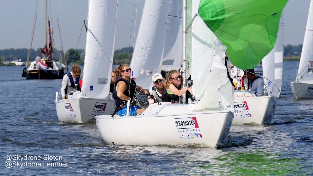 World Championship Yngling-Sailing 2017 (day 5) - YouTube