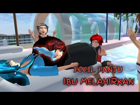 BOCIL BANTU MELAHIRKAN IBU HAMIL DI KOLAM RENANG || Sakura School Simulator