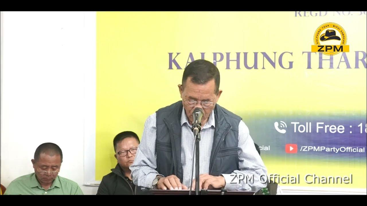 Pu Lalliansawta, President | ZPM Chhung Inkhawm | March 27, 2023 - YouTube