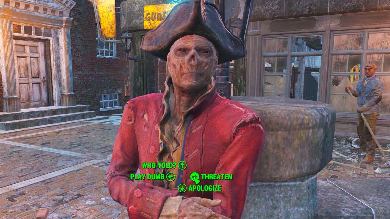 Threatening Hancock after robbing his strongroom. Fallout 4 - YouTube