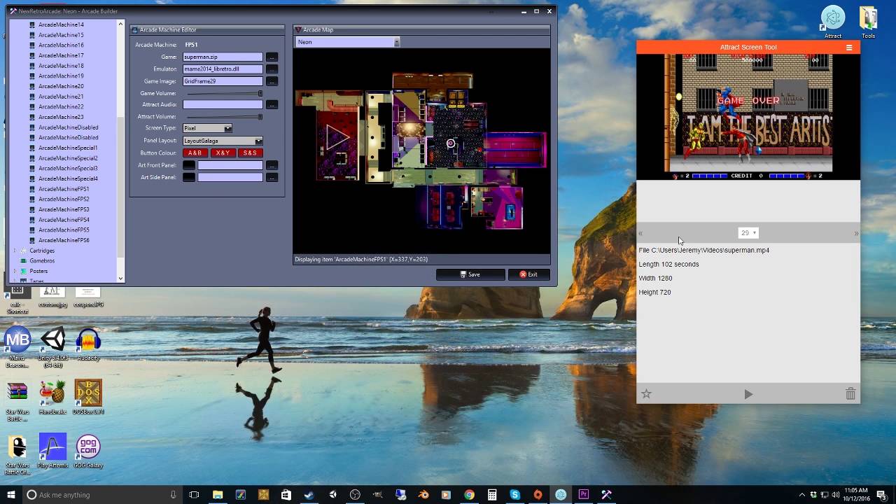 New Retro Arcade - How to use the video attract screen tool - YouTube