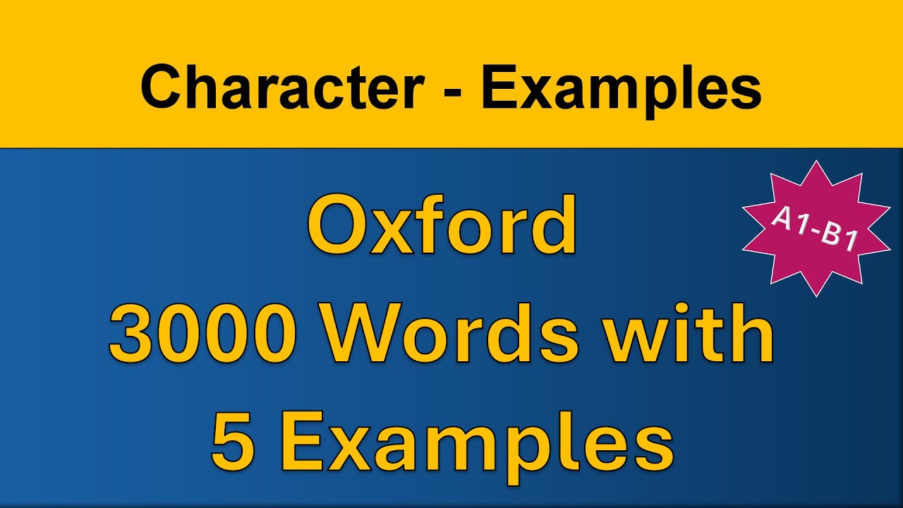 Character - Examples - YouTube