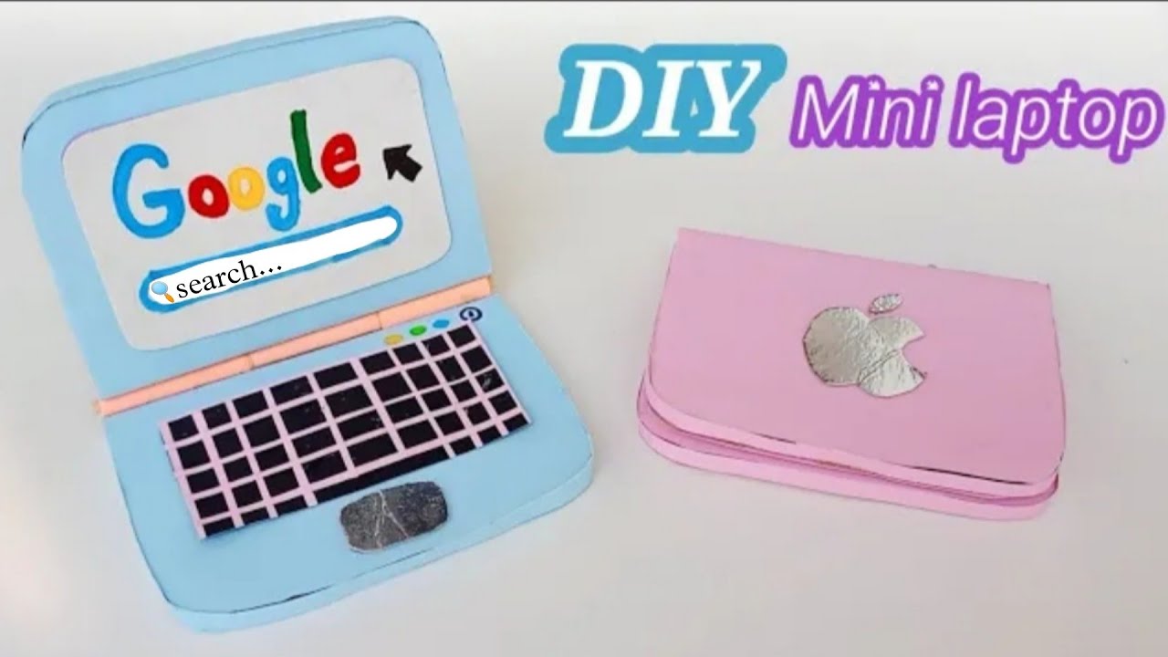 how to make small laptop😍/ diy paper laptop idea/ handmade paper laptop ...