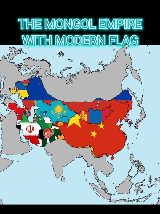 The Mongol Empire with modern Countries #onlyeducation #history #flag # ...