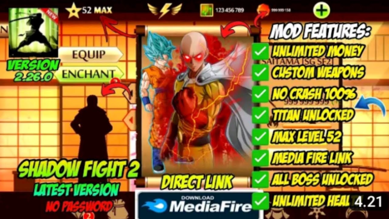 Shadow Fight 2 Mod Saitama! | Link MediaFire - YouTube