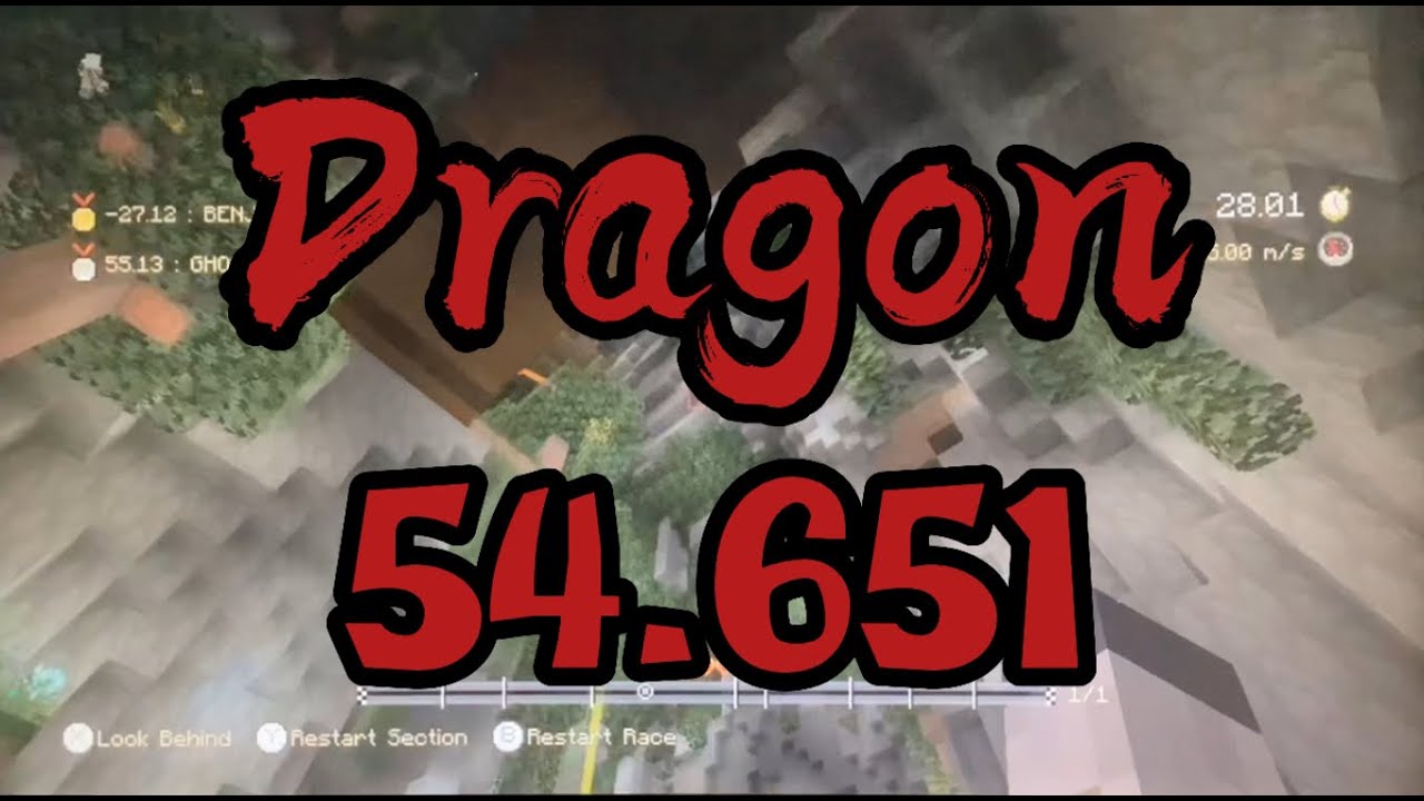 My Best Run Ever! Dragon (龍) 54.651 PB - Minecraft Glide - YouTube