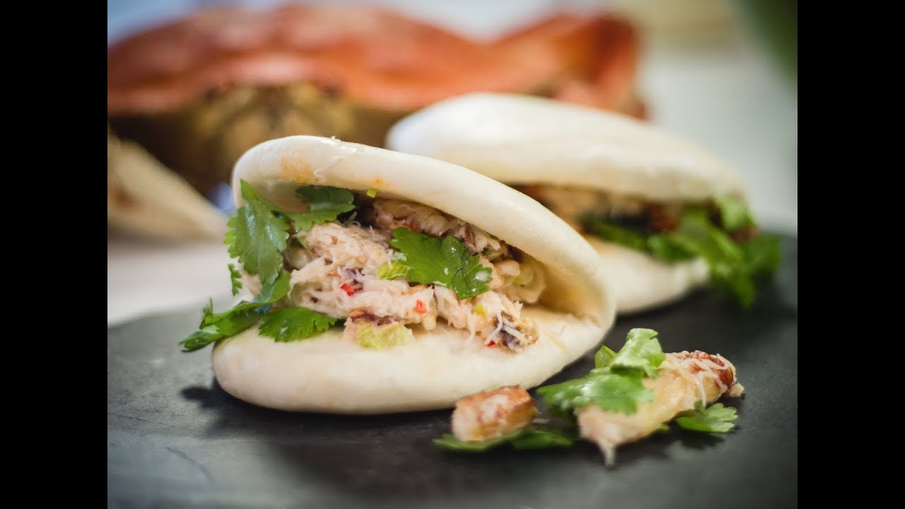 Spicy Crab Bao Bun appetizer recipe - YouTube