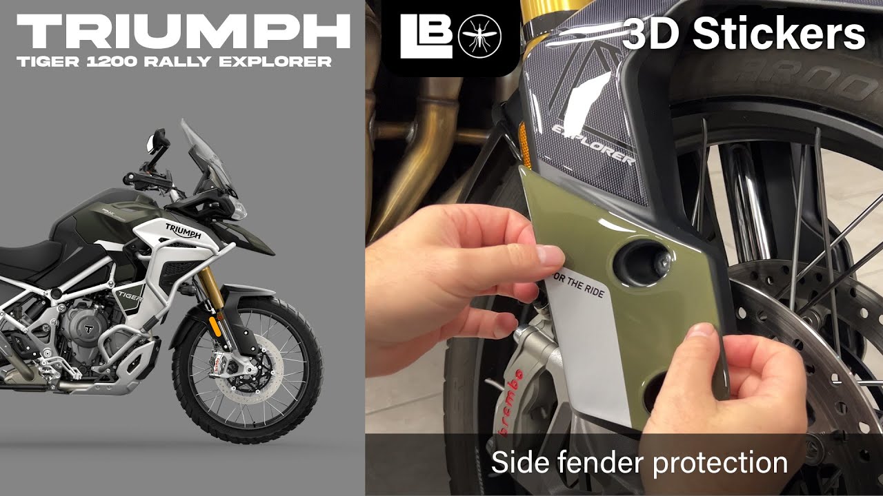 LabelBike® 3D STICKERS side fender compatible Triumph Tiger 1200 Rally ...