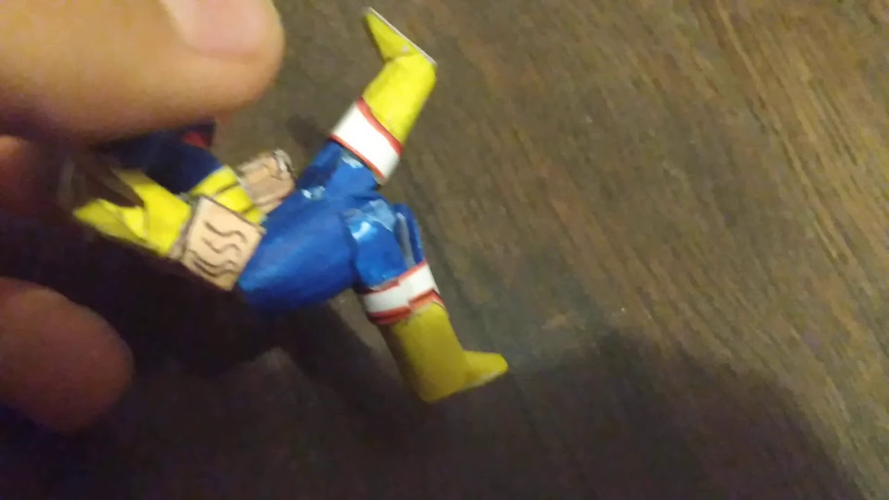 My hero academia all might paper action figure - YouTube