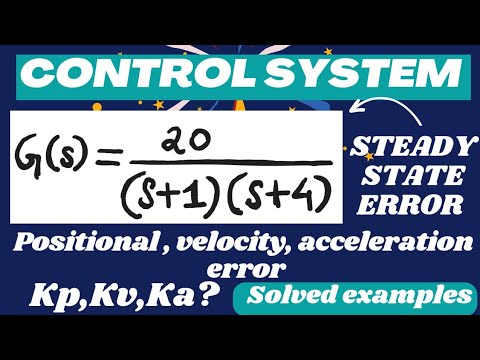 Steady state error | Positional, Velocity, Acceleration error | Examples solved |Mathspedia ...