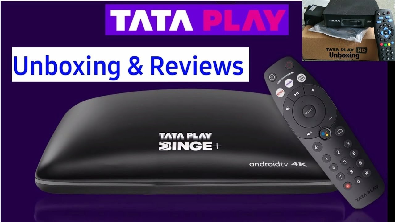 Tata Sky HD set top box unboxing Review 2023 Tata play android 4k set ...