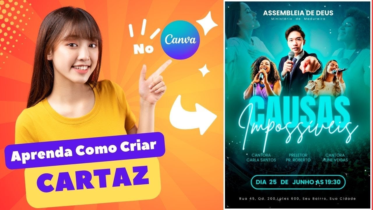 Como Criar um Cartaz Incrível no Canva: Passo a Passo Completo - YouTube