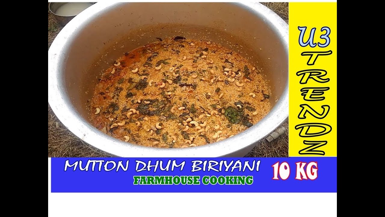 10KG MUTTON DHUM BIRIYANI I FARMHOUSE OUTDOOR COOKING I SEERAGA SAMBA ...