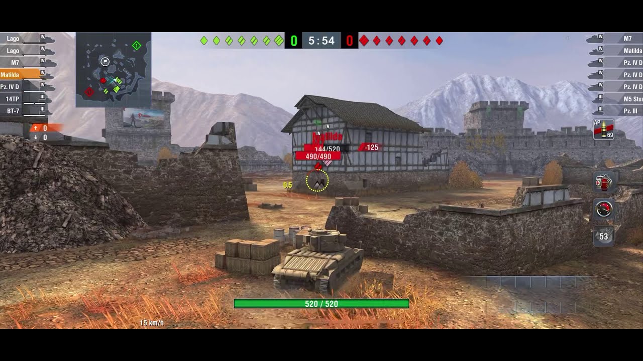 level 4 Battle | Matilda | World of Tanks Blitz - YouTube