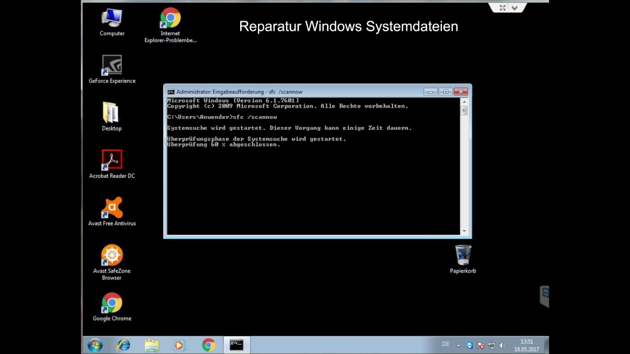 Windows 7 Systemdateien Reparatur Tutorial Anleitung In 5 Minuten Für