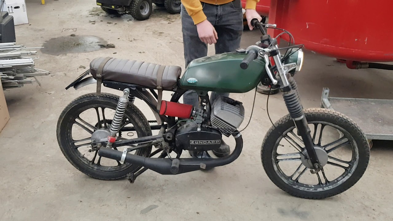 Pepijn z'n zundapp sprinter starten en rijden - YouTube