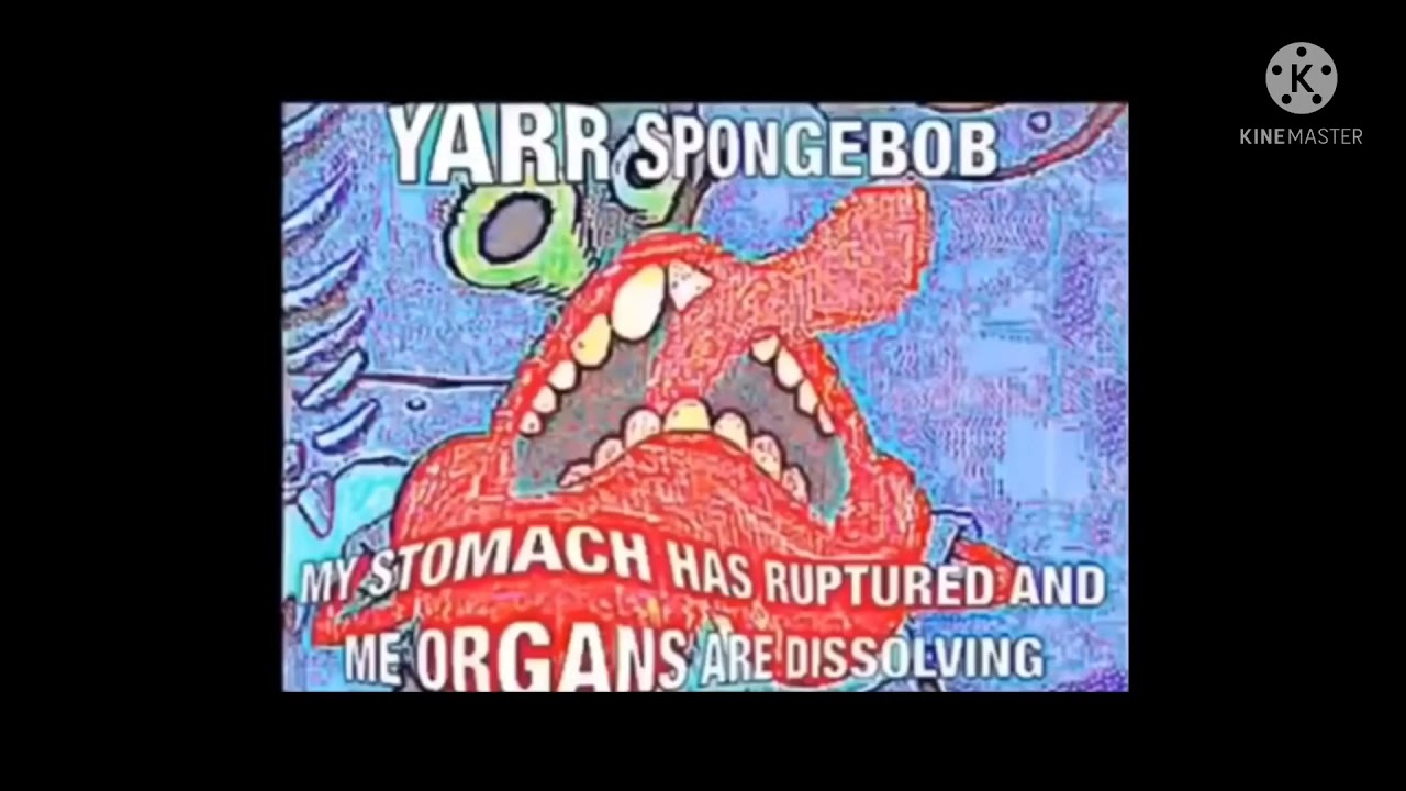 YARR SPONGEBOB, MY STOMACH HAS RUPTURED,AND ME ORGANS ARE DISSOLVING ...