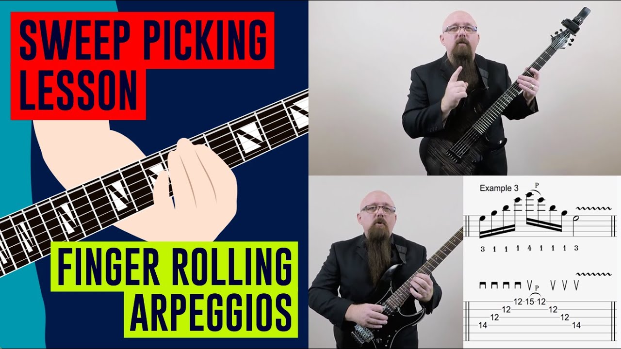 [Sweep Picking Lesson] Finger Rolling Arpeggios - YouTube