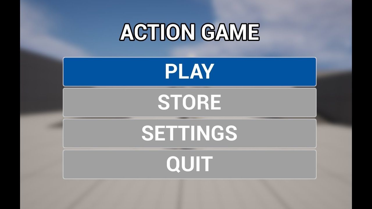 【UE5】作成したメニュー画面のテストプレイ - YouTube