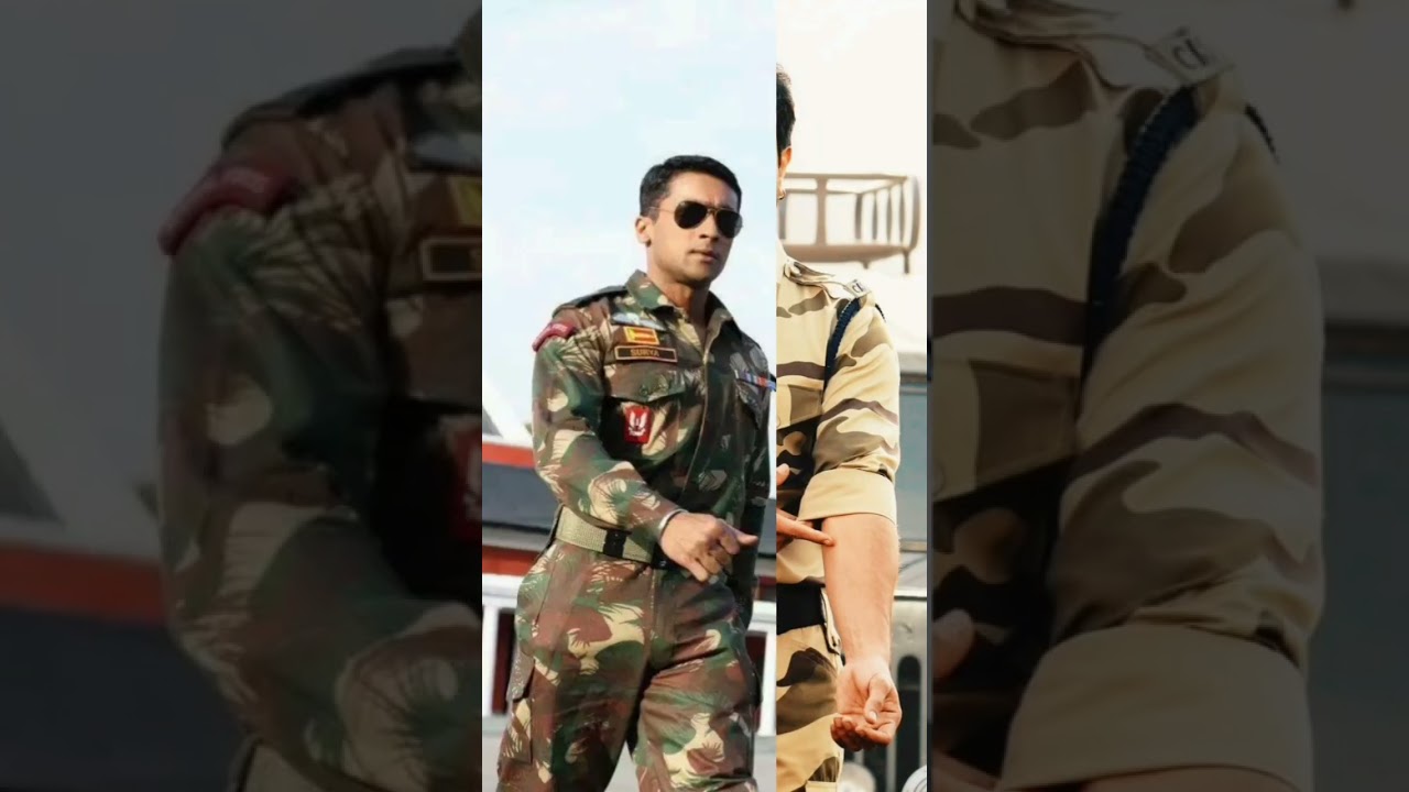 Actor Surya In Army Dress