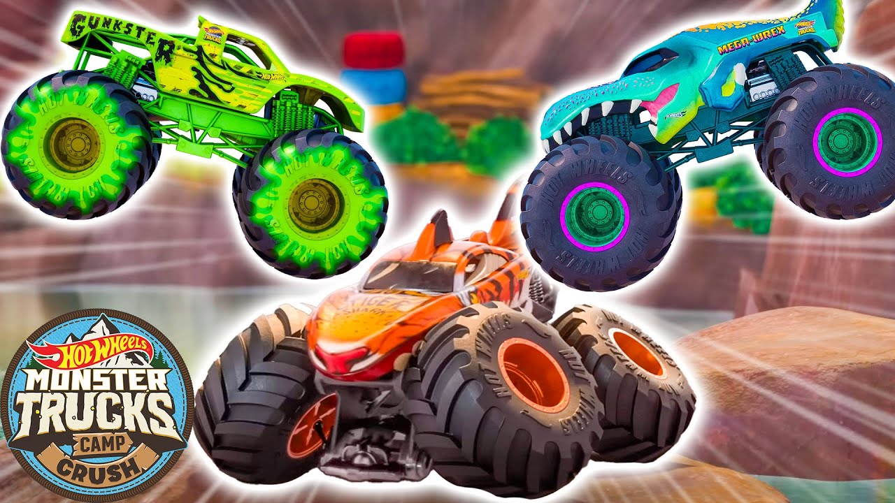 Hot Wheels Monster Trucks Battle It Out For the Champions Cup! 🏆 ...