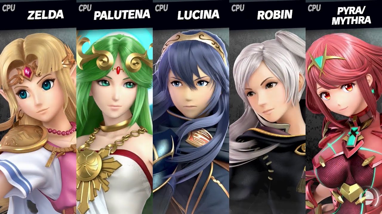 Super Smash Bros. Ultimate - Zelda vs Palutena vs Lucina vs Robin F vs ...