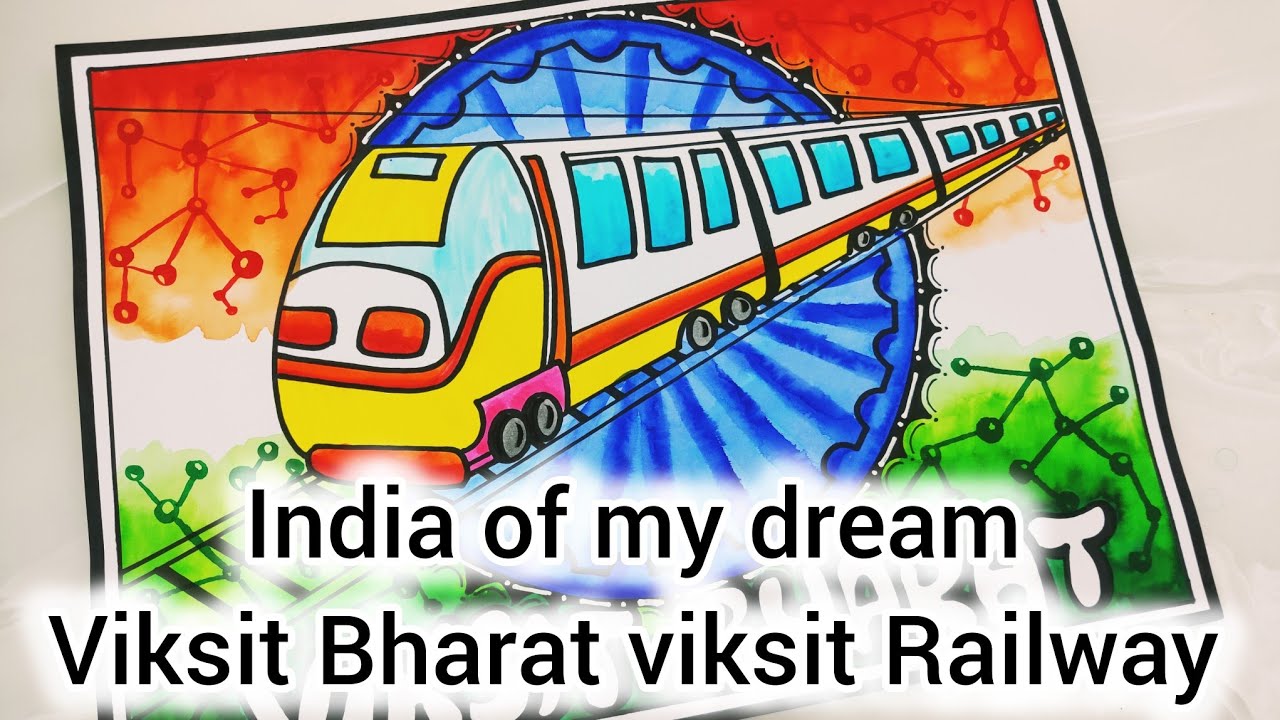 India of my Dream in 2047 Drawing/My vision for India in 2047 drawing ...