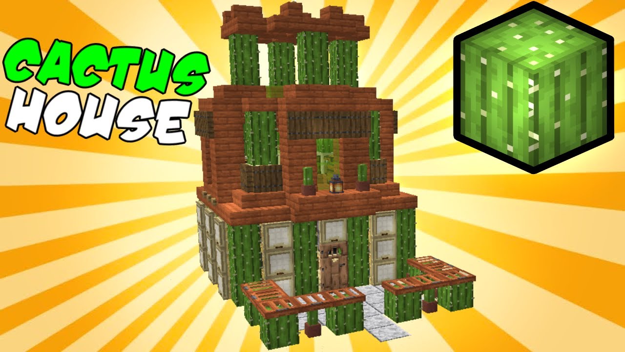 Minecraft Cactus House Tutorial - Simple Survival House (How to Build ...