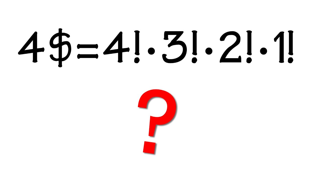 Superfactorial 4$=4!3!2!1! - YouTube