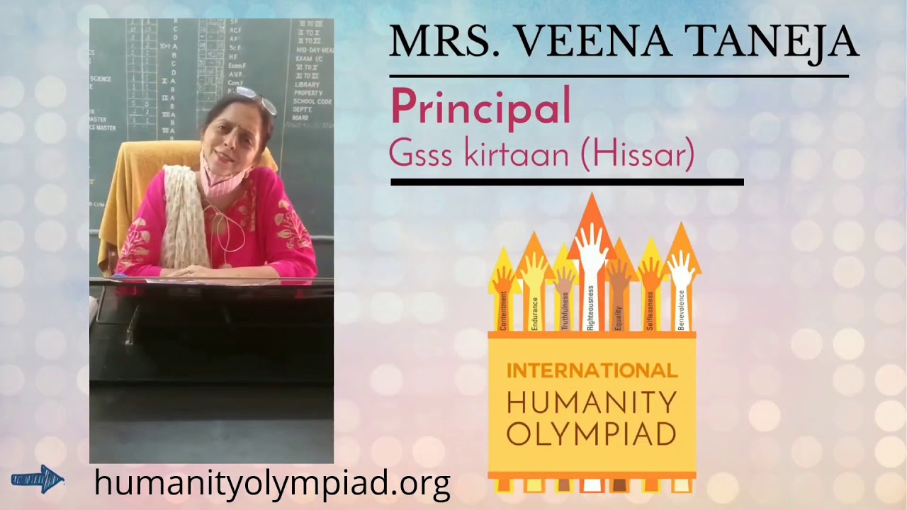 Humanity Speaks - Ms. Veena Taneja - YouTube